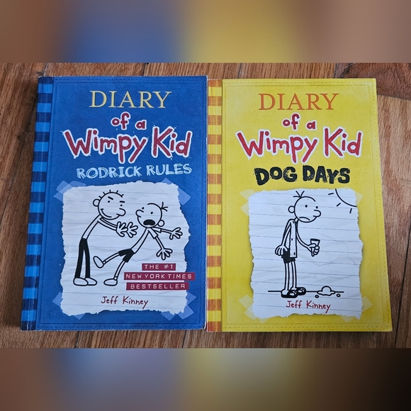Scholastic | Other | Diary Of A Wimpy Kid Book Set Blue And Yellow ...